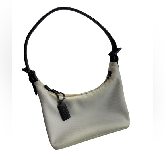 Coach | Bags | Coach Bag Purse Genuine 7428 White Twill And Black ...